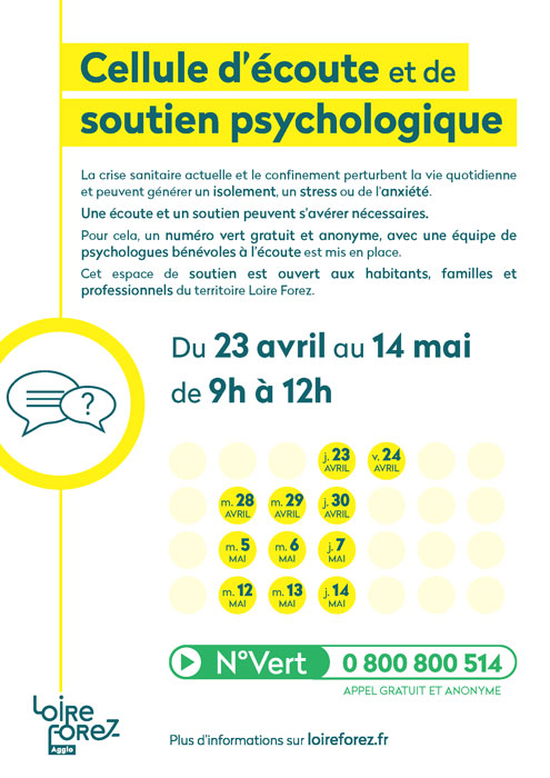 Cellule d’écoute et de soutien psychologique | Ville de Montbrison
